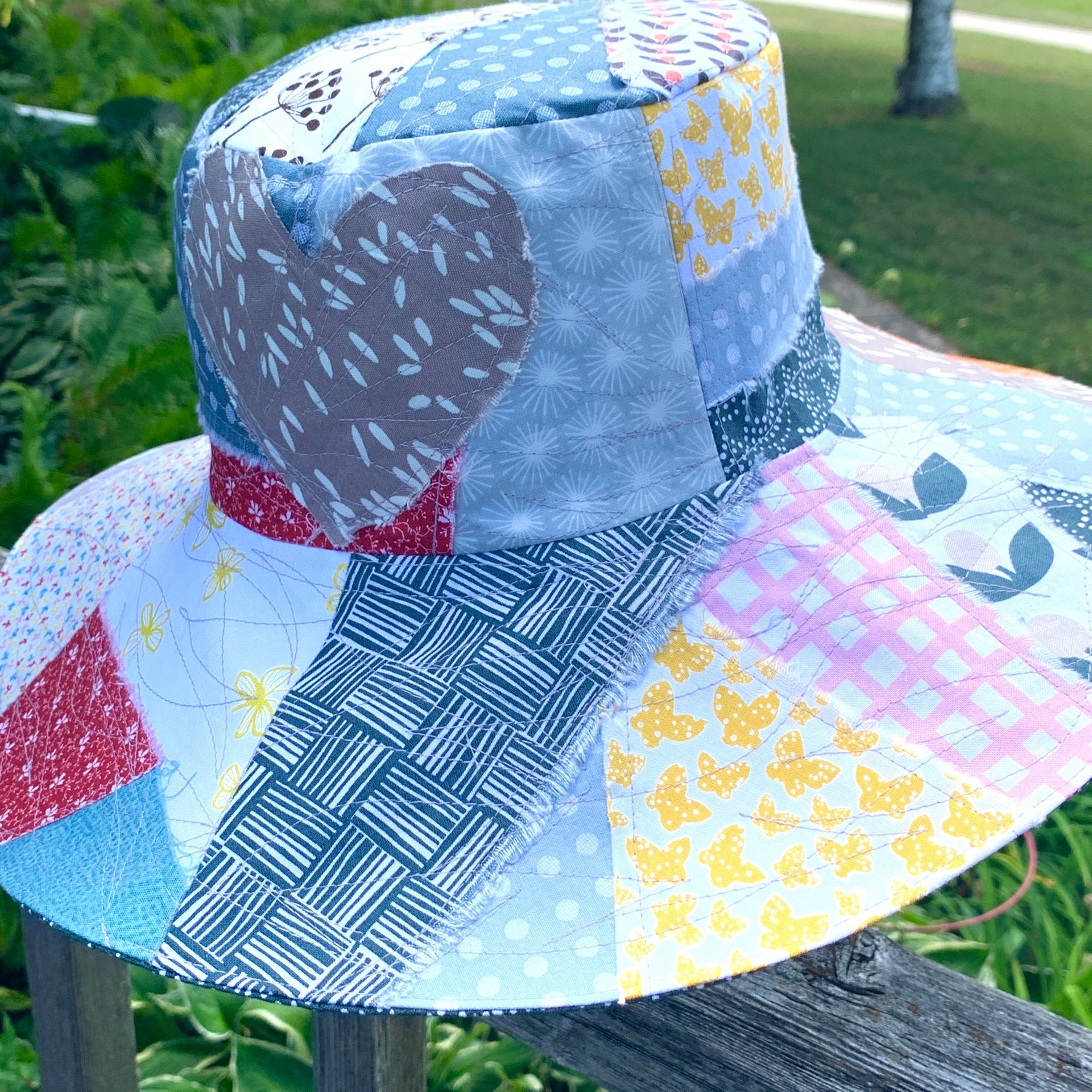 Hat — Women’s Sunhat Style Patchwork Quilted | Bobbin and Bloom